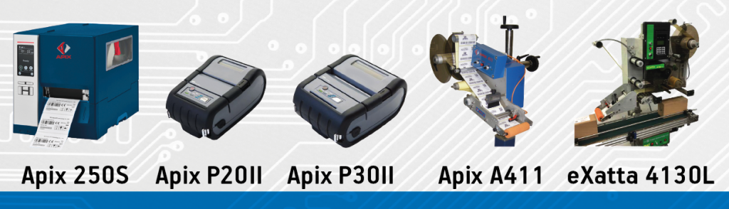 Stampante etichette a colori Apix CPX4 e Stampante tessile Apix Tex