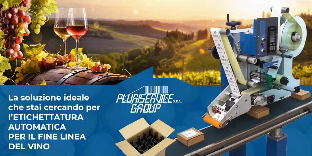 Etichettatura automatica per il fine linea del vino - Pluriservice
